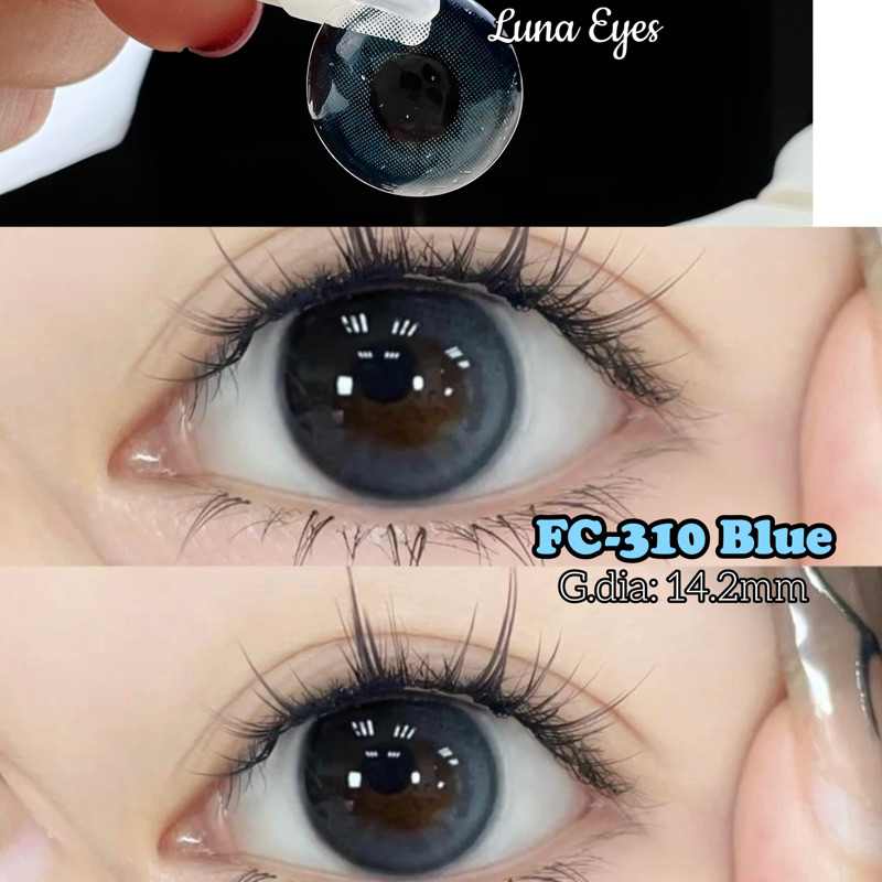 [1 year] Kính áp tròng LUNA EYES FC-310 BLUE - Lens size vừa | Shopee ...