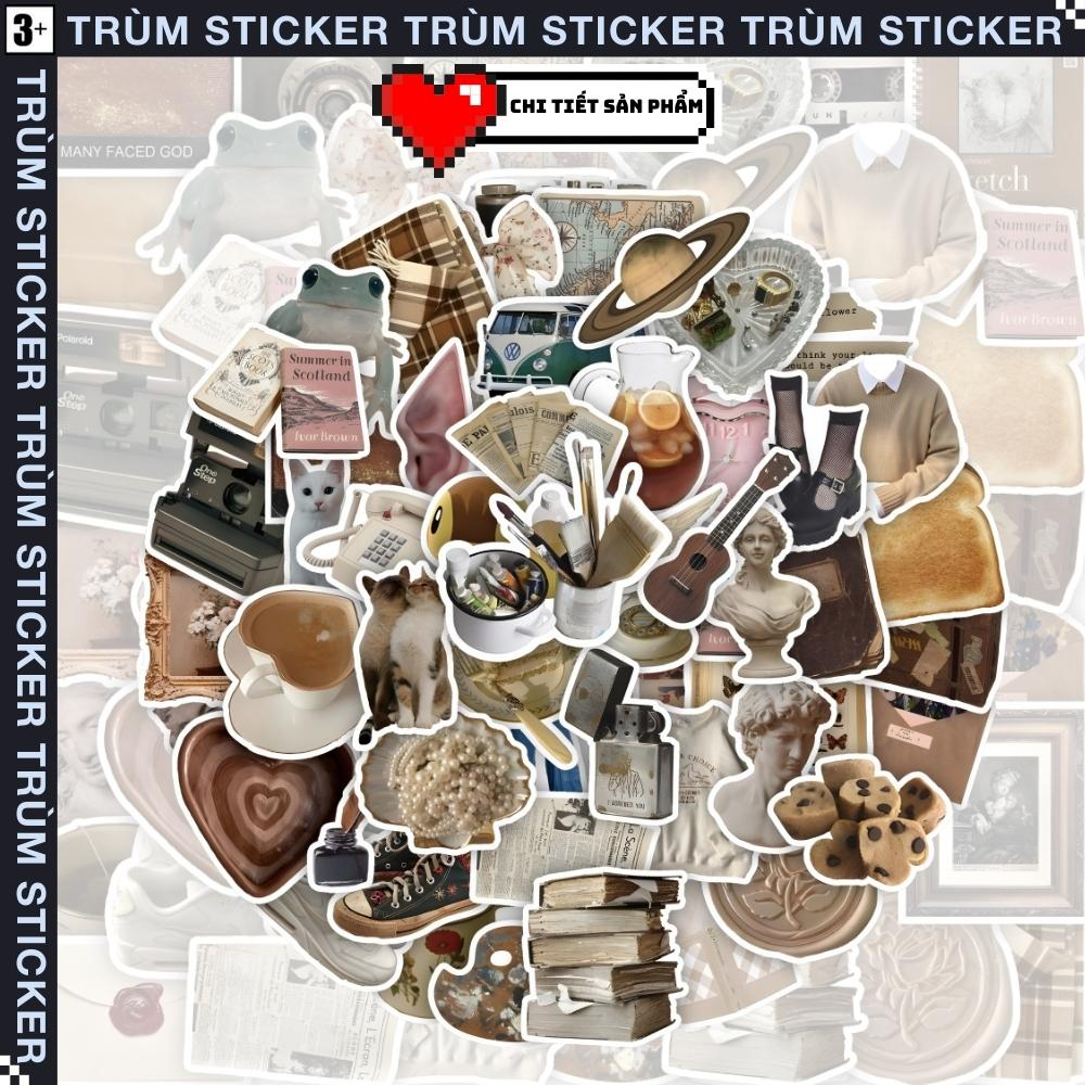 Set 360 Stickers, Hình Dán phong cách vintage - Trang Trí, Decor Laptop ...