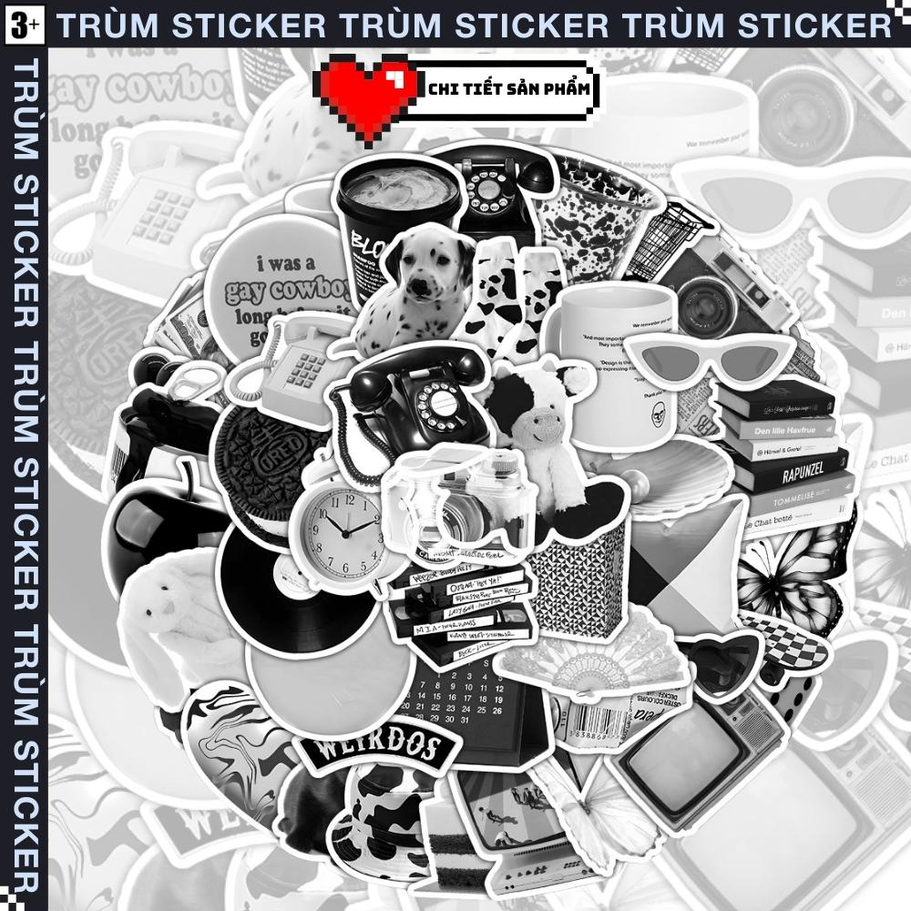 Set 360 Stickers, Hình Dán phong cách vintage - Trang Trí, Decor Laptop ...