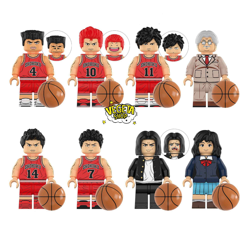 Minifigures Slam Dunk - Mô hình Hanamichi Rukawa Ryota Mitsui Akagi ...