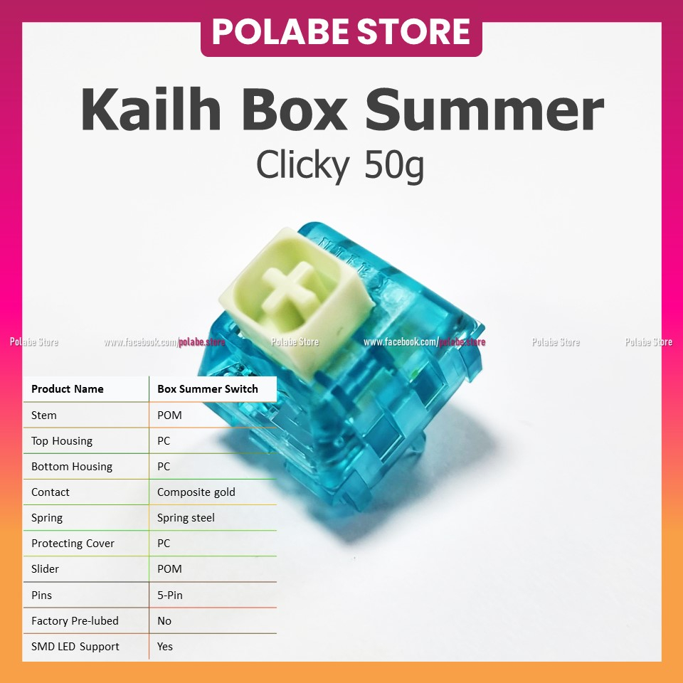 Kailh Arctic Fox BOX WHITE OWL clicky switch Autumn Bàn Phím Cơ Kailh ...