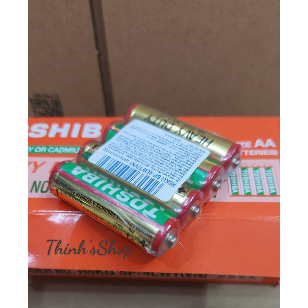 Pin tiểu AA đỏ 1.5V Toshiba Heavy Duty chính hãng dùng cho đồ chơi ...