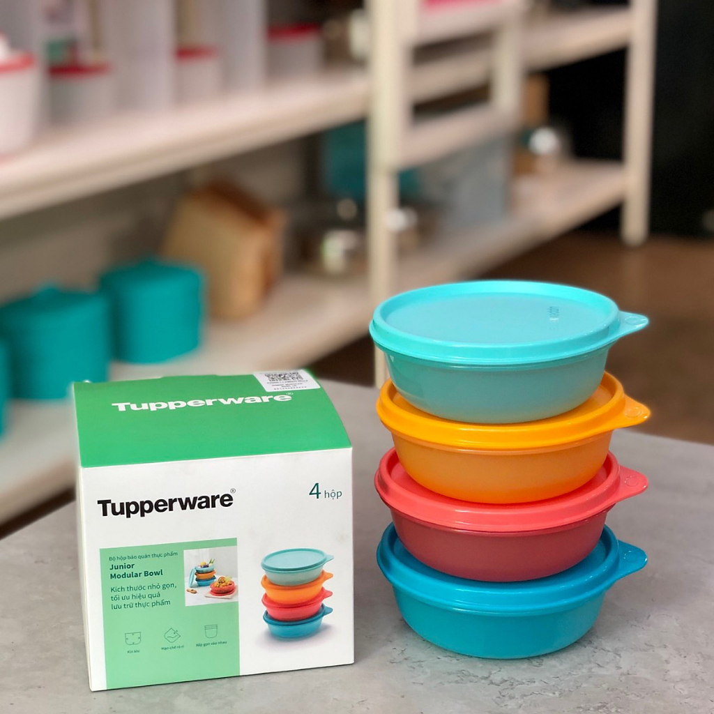 Bộ hộp bảo quản thực phẩm Junior Modular Bowl 300ml (4 hộp) TUPPERWARE ...