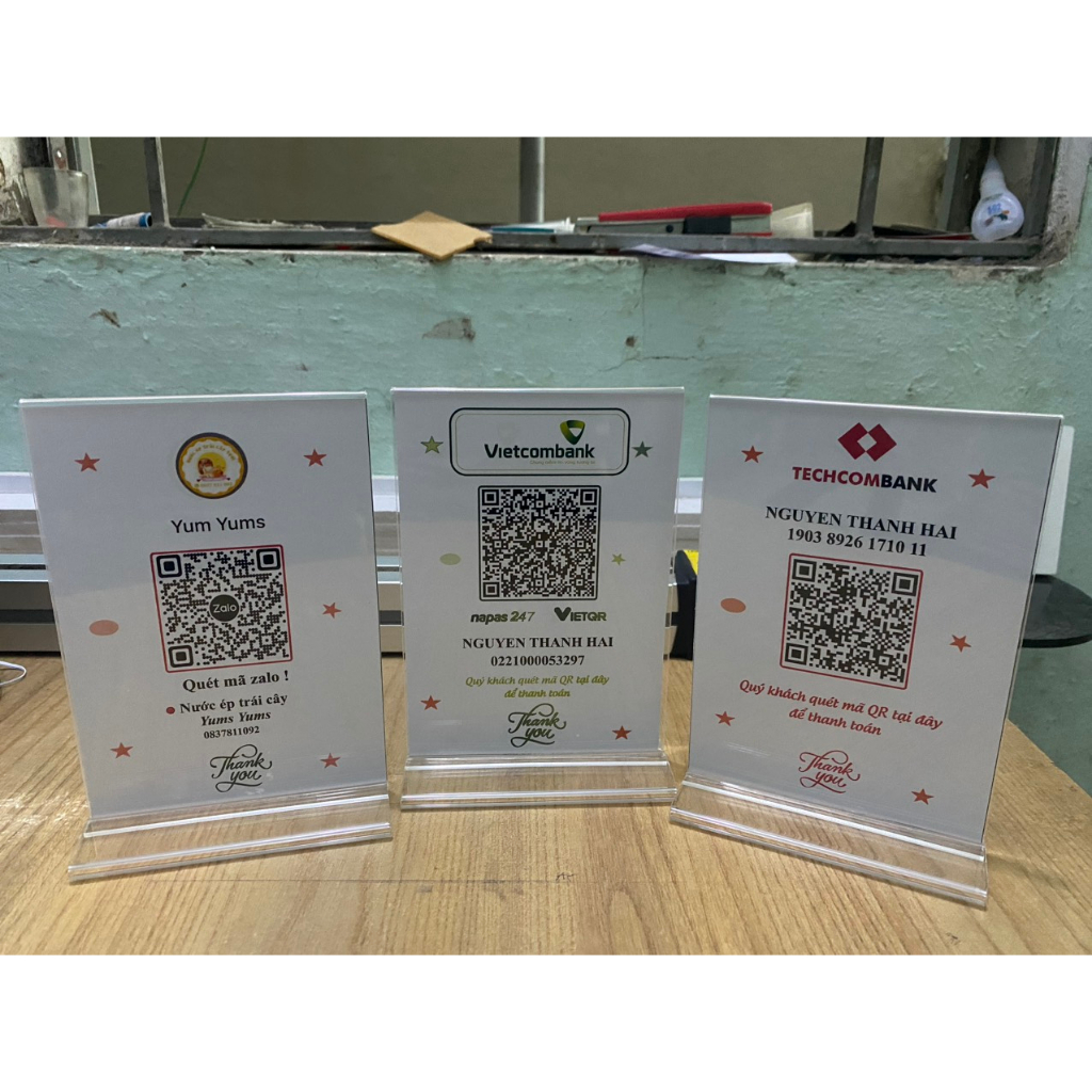 Kệ menu mica đứng để bàn, standee để bàn quét QR | Shopee Việt Nam