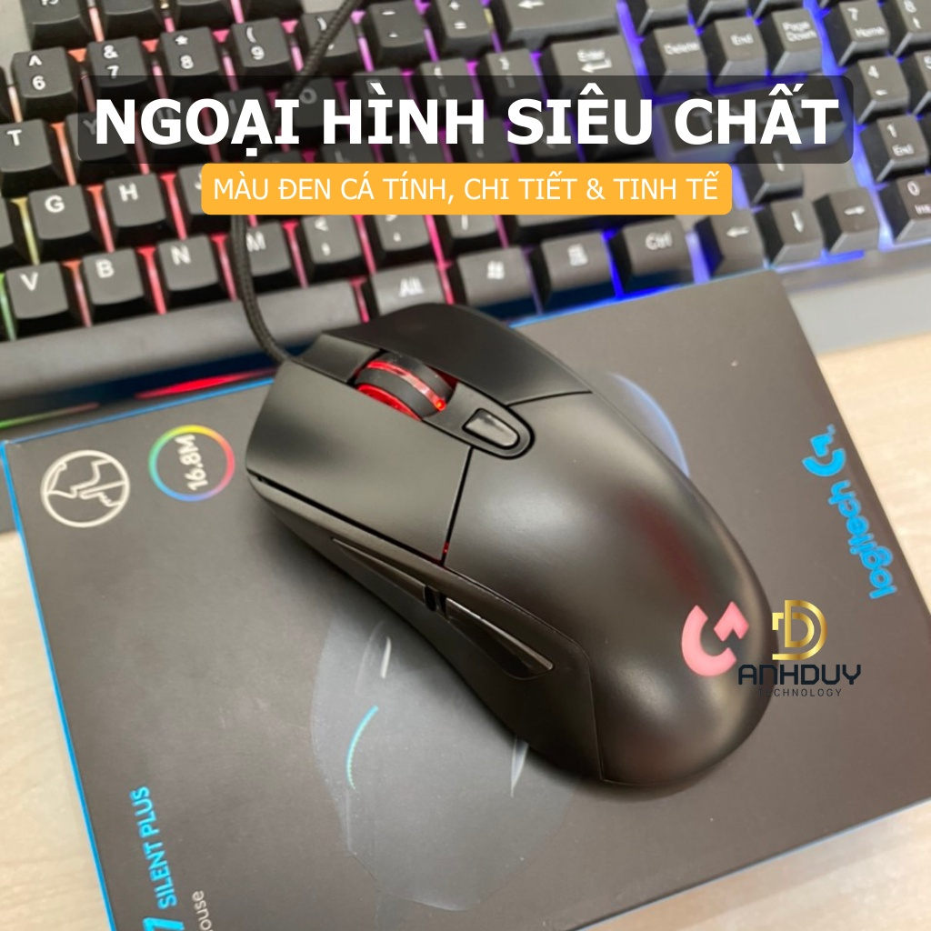 Chuột máy tính có dây Logitech G407 click không ồn, chuyên game, led ...