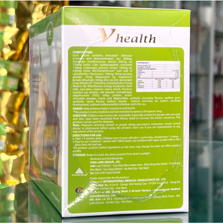 THỰC PHẨM BẢO VỆ SỨC KHỎE VHEALTH (VỊ TRÀ XANH) | Shopee Việt Nam