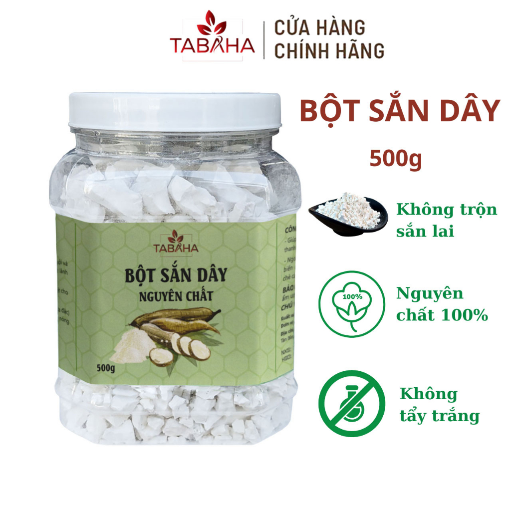 Bột Sắn Dây Nguyên Chất Tabaha 500g uống thanh nhiệt mát lành | Shopee ...