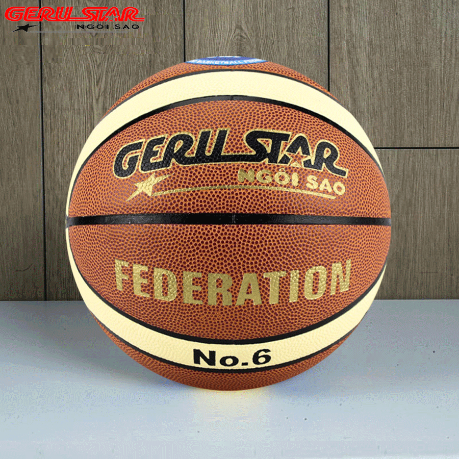 Bóng rổ Geru Star Federation số 6, số 7 hàng chính hãng (Tặng Bơm bóng ...