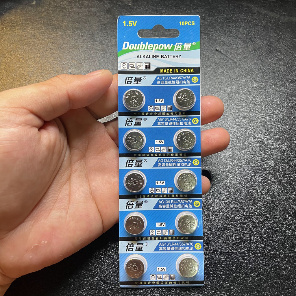 Pin cúc áo AG13 LR44 357 A76 dùng cho nhiều thiết bị 1 vỉ 10 viên pin ...