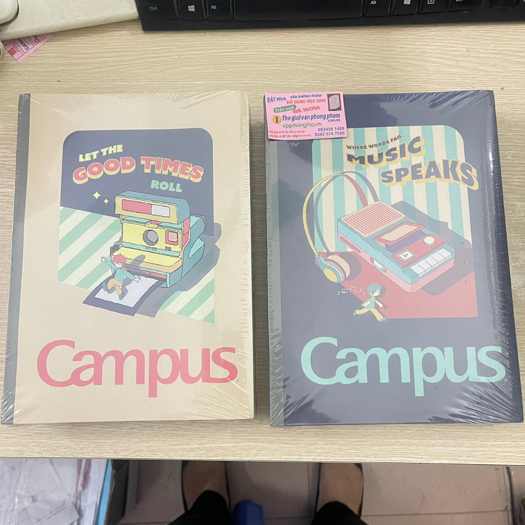 [MẪU MỚI 2023] Vở campus RETRO 200 trang dòng kẻ ngang có chấm - Mua 5 ...
