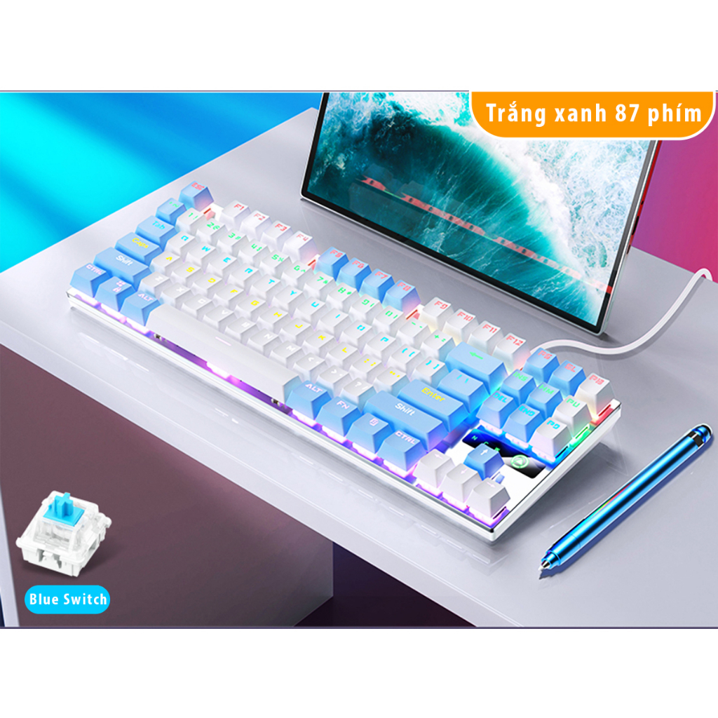 Bàn phím cơ gaming ZK3 Blue Switch đèn led RGB nhiều chế độ cho máy ...