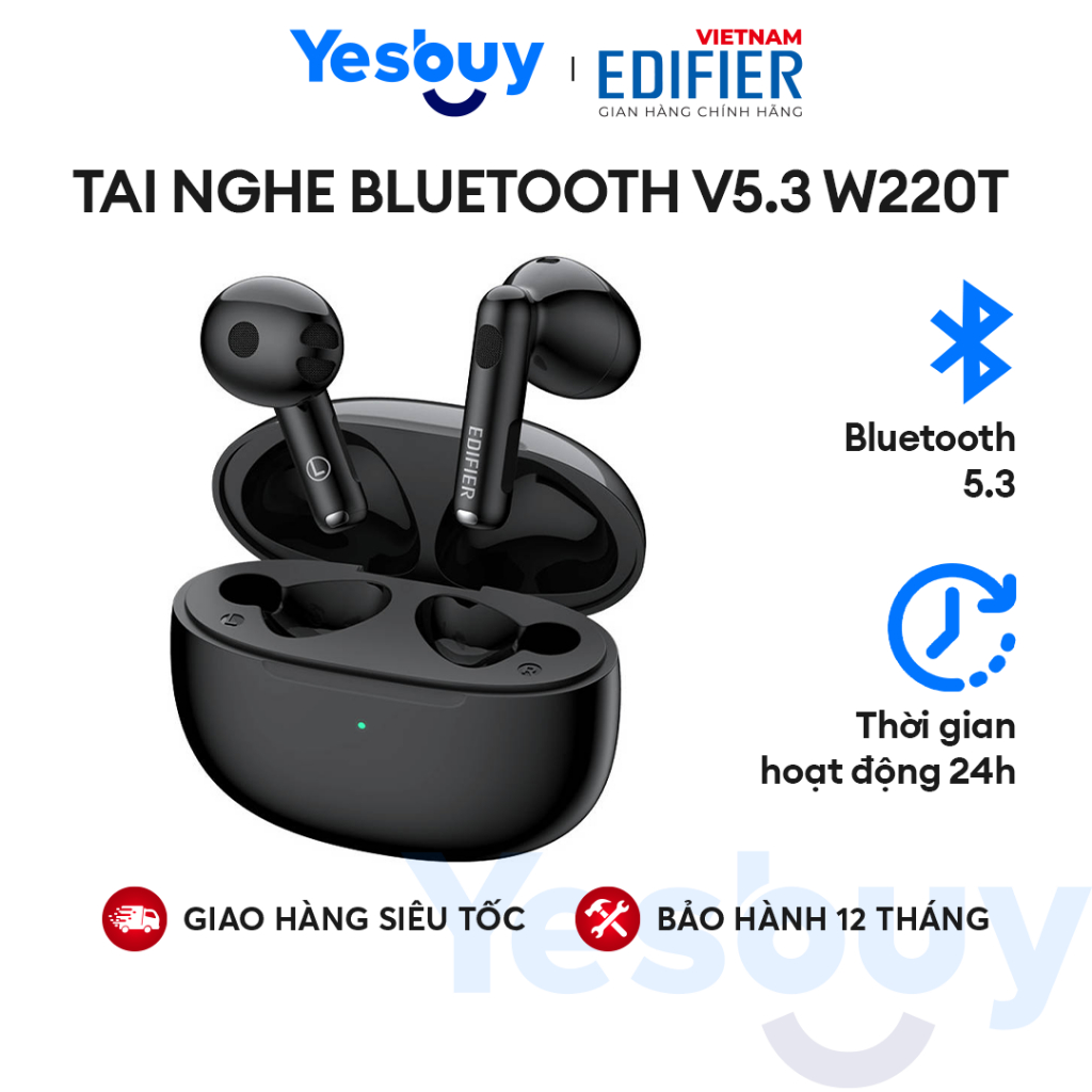 Tai nghe nhét tai Bluetooth V5.3 W220T EDIFIER | Thời gian hoạt động ...