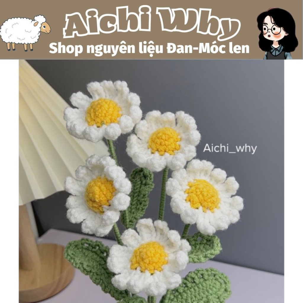 {DIY}Set nguyên liệu móc len Hoa Cúc+Video Hướng Dẫn | Shopee Việt Nam