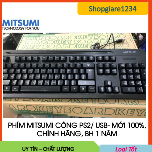 Bàn Phím MITSUMI Cổng PS2, USB, Mới 100%- Full Box, Bảo Hành 12 Tháng ...
