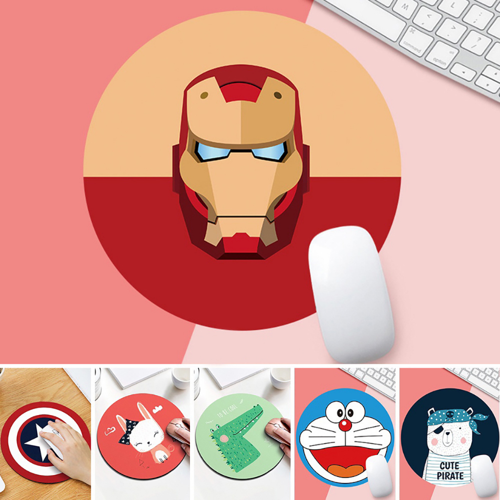 Lót chuột máy tính cute mèo doremon Iron Man Captain America Cute ...