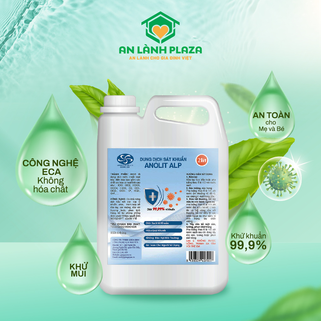 [TẶNG 6 LÌ XÌ] Dung dịch sát khuẩn Anolyte ( nước A, nước lành) 2000ml ...