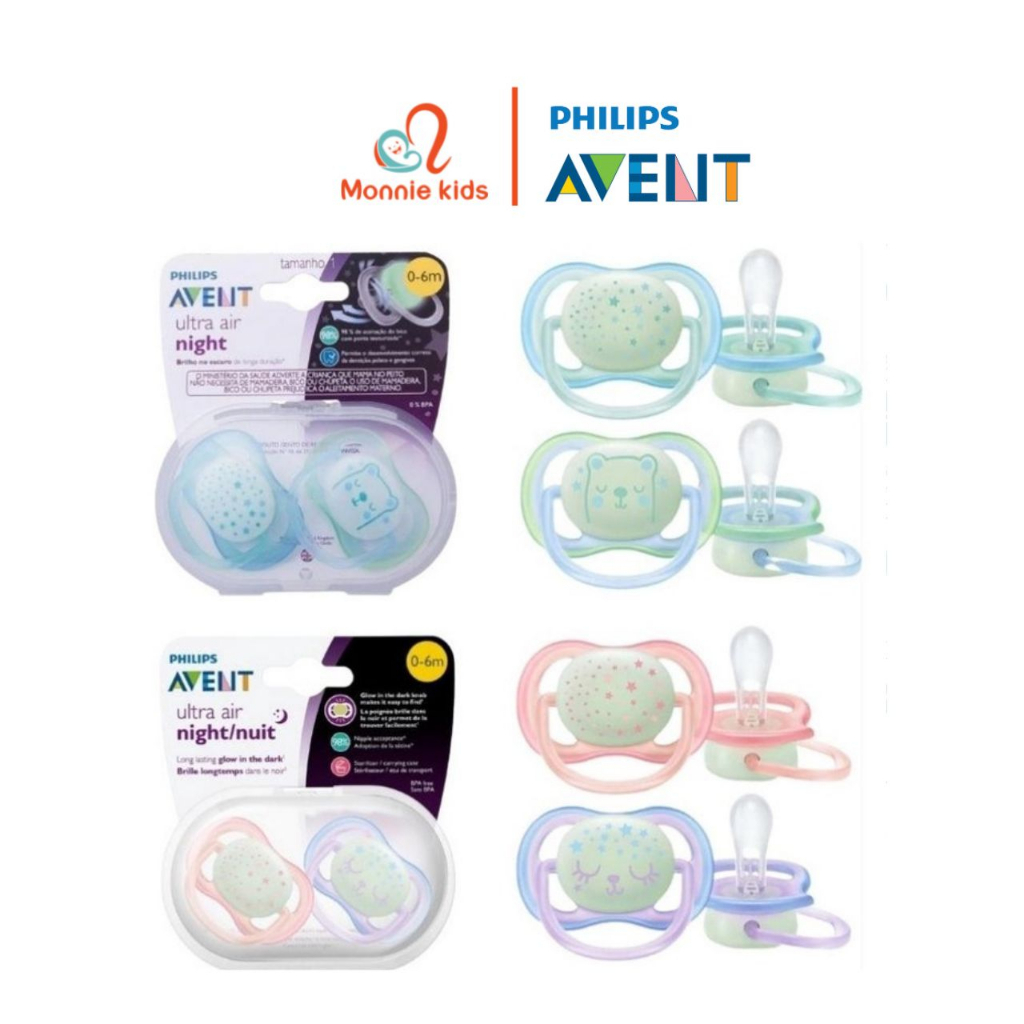 Set 2 ti giả cho bé Philips Avent Air Night 0-6M phát sáng trong đêm ...