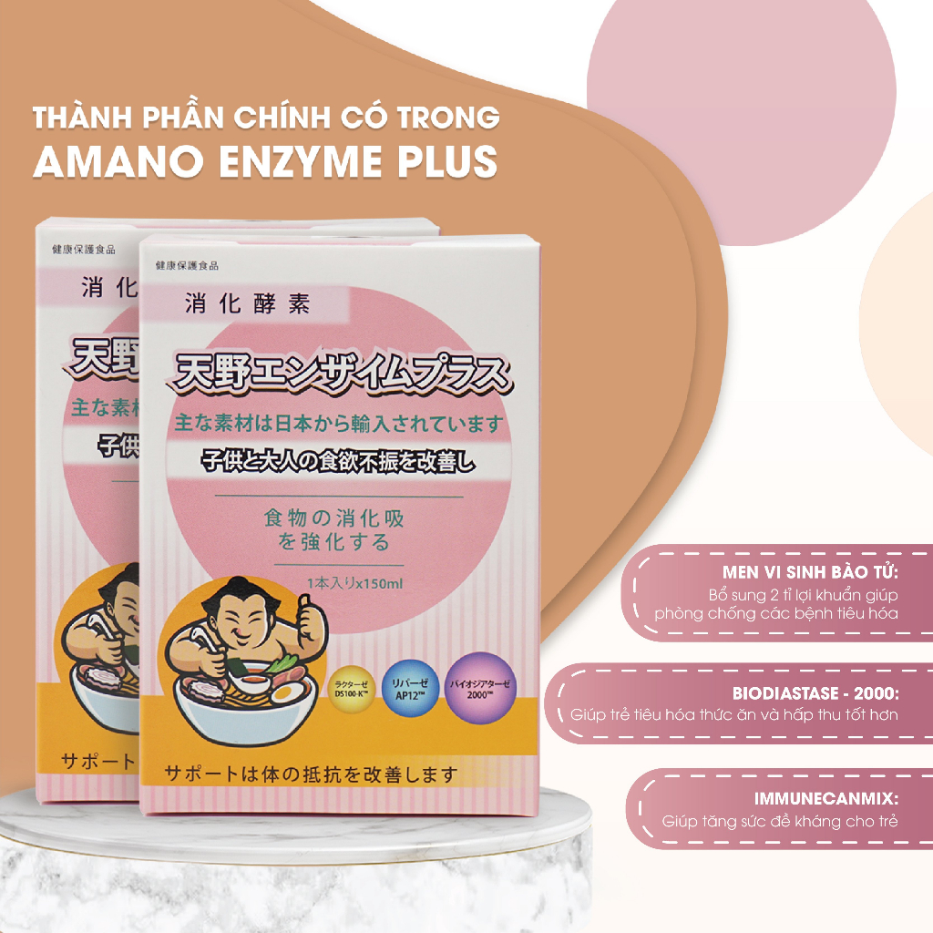 Enzyme tiêu hóa Amoma Enzyme Plus - Hỗ trợ tăng cường tiêu hóa, giải tỏa nỗi lo trẻ biếng ăn ...