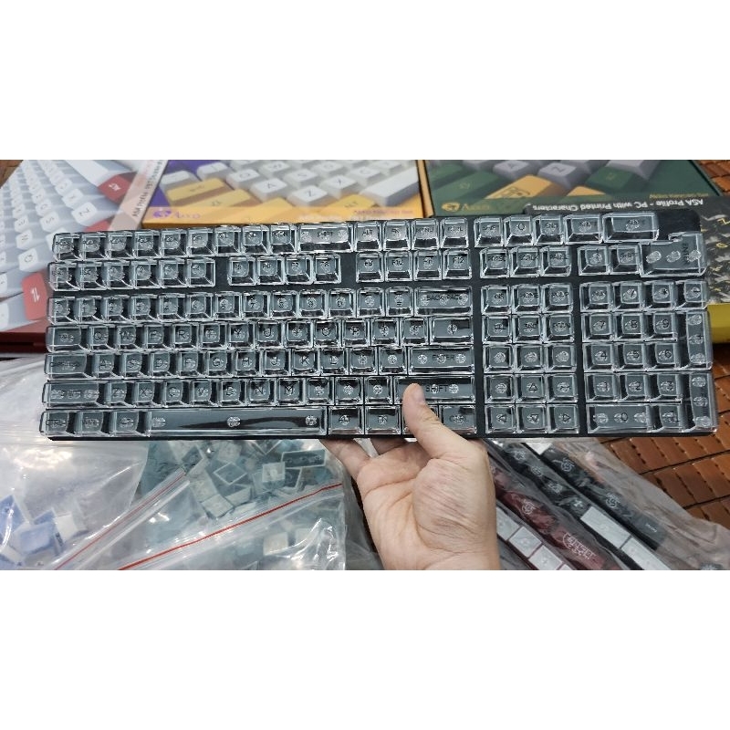 BỘ KEYCAP CLEAR TRONG SUỐT SIÊU ĐẸP MDA SẮC MÀU CHO BÀN PHÍM | Shopee ...