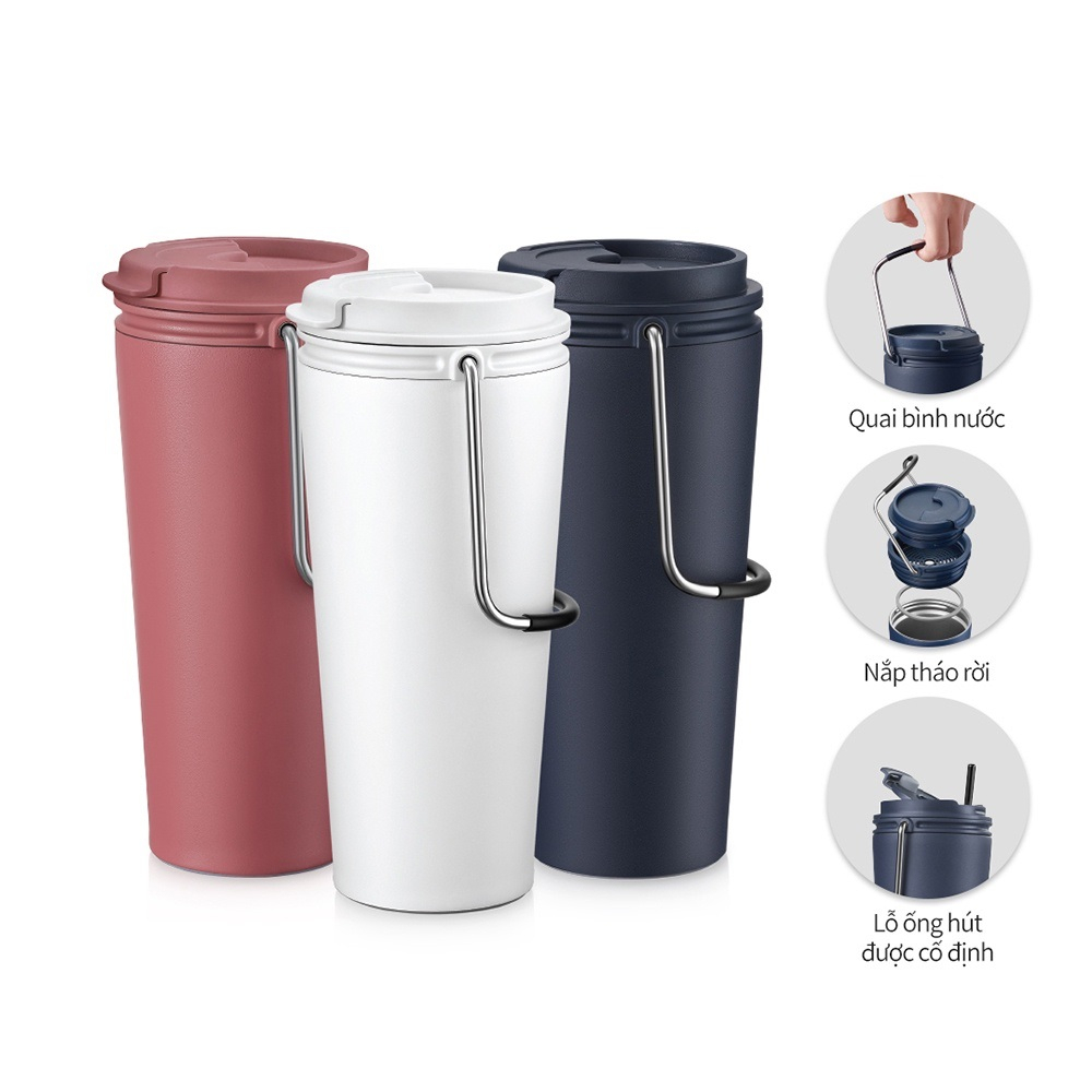 Ly giữ nhiệt LocknLock Bucket Tumbler LHC4268 LHC4269 540ml- Hàng chính hãng, thép không gỉ ...