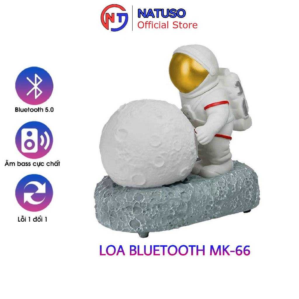 Loa Bluetooth mini Natuso MK66 v5.0 hình phi hành gia nghe nhạc không ...