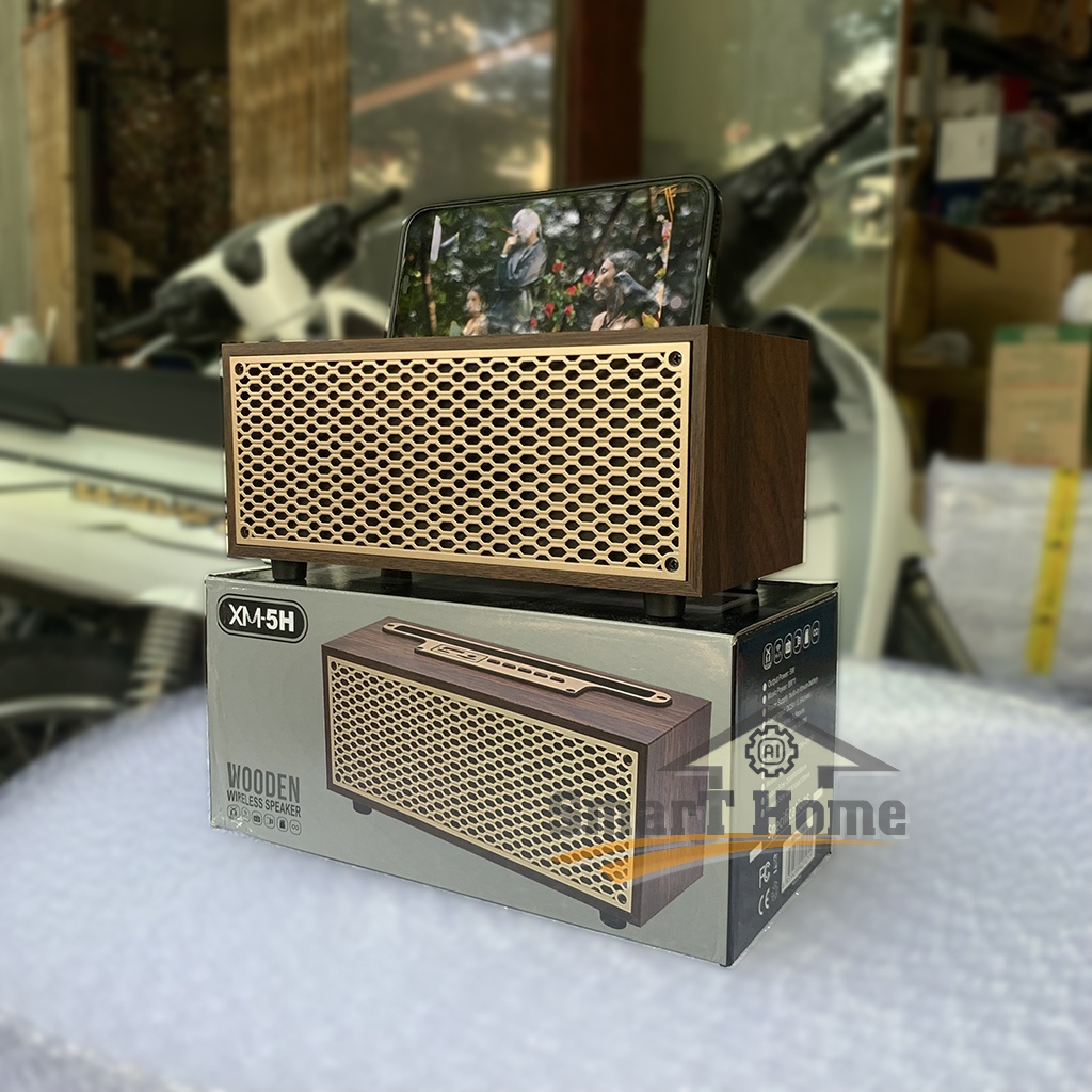 Loa Bluetooth Mini XM-5H Tích Hợp Radio - Loa Mini Vỏ Gỗ Vintage Công ...