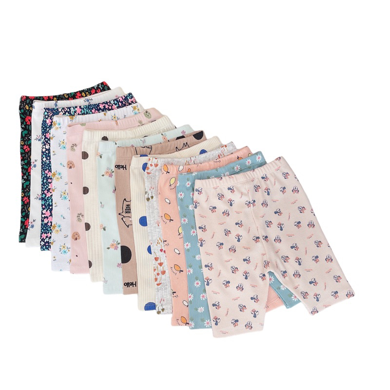 Quần legging lửng cotton tăm xuất Nhật bé gái in hoa (link 1) | Shopee ...