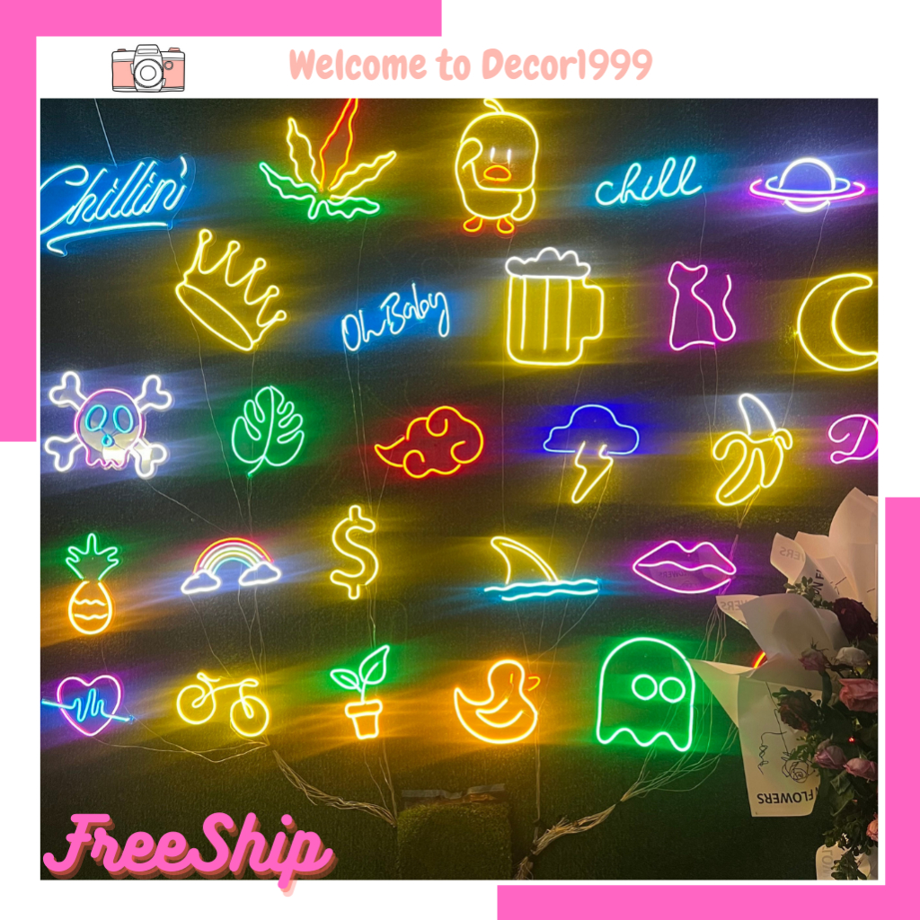 Đèn LED chữ NEON nhiều mẫu quà tặng, sinh nhật trang trí DECOR | Shopee ...