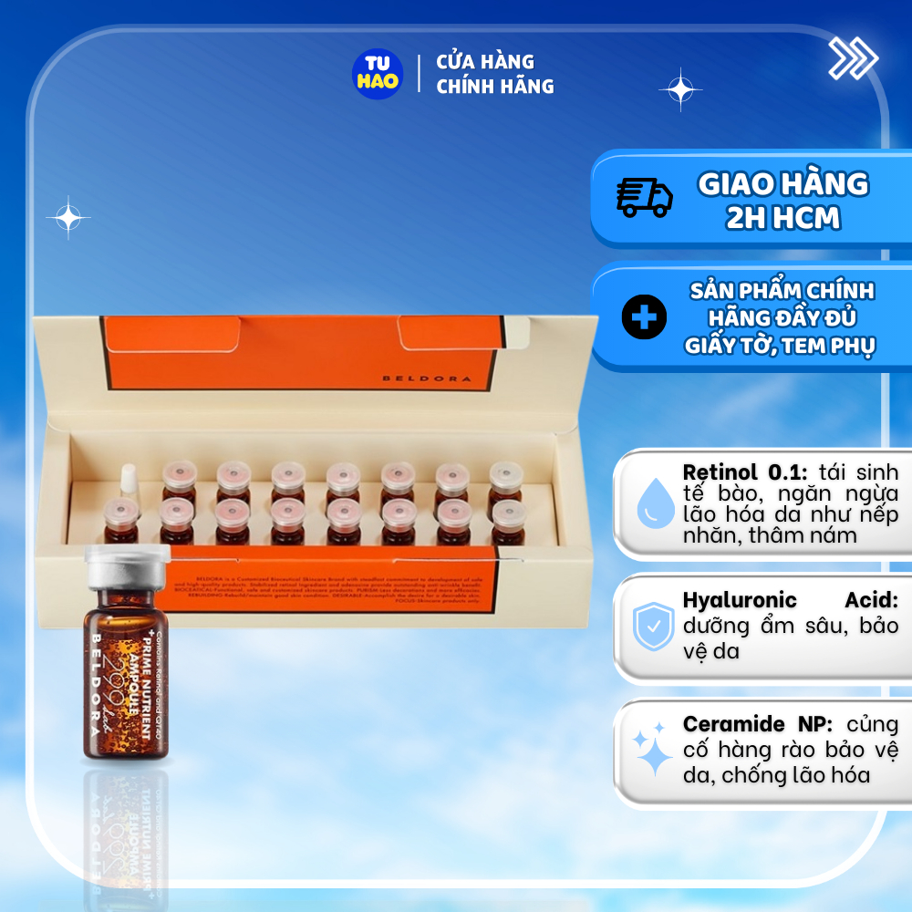 Tinh chất Retinol Beldora 299 Prime Ampoule Serum trẻ hóa tái tạo da 37 ...