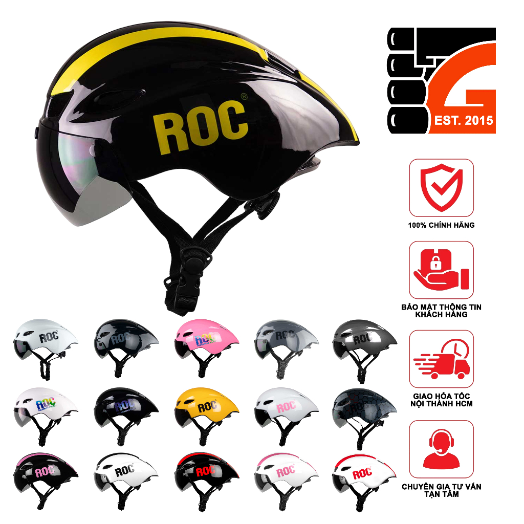 ROC HELMETS Mũ Bảo Hiểm Xe đạp Thể Thao Chính Hãng Bảo Hành 12 Tháng ...