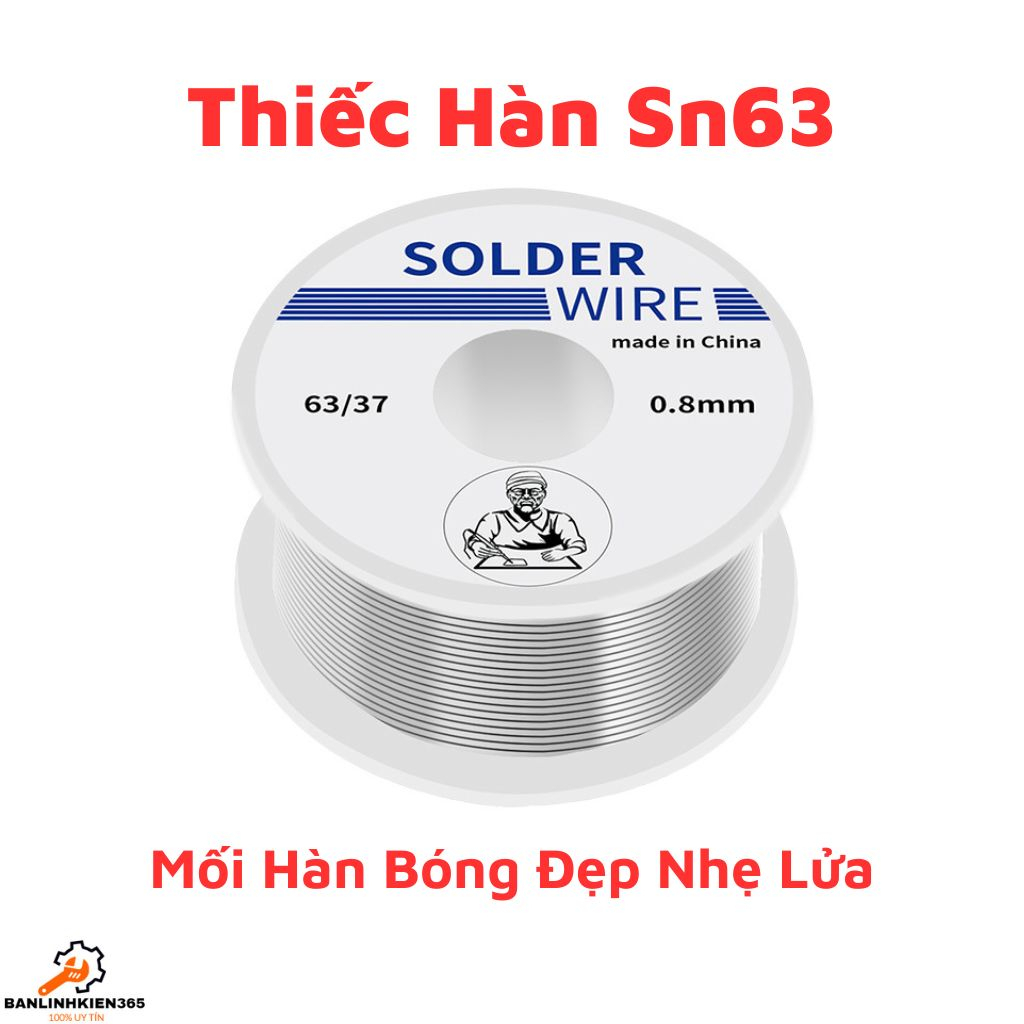 Thiếc Hàn Chì Hàn Solder Wire Sn63/37 Sợi 1.0mm Cuộn 50-100-200g ...