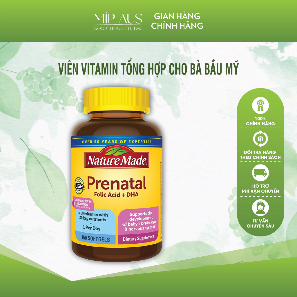 Vitamin Tổng Hợp Cho Mẹ Bầu - Nature Made Prenatal Multi + DHA Của Mỹ ...