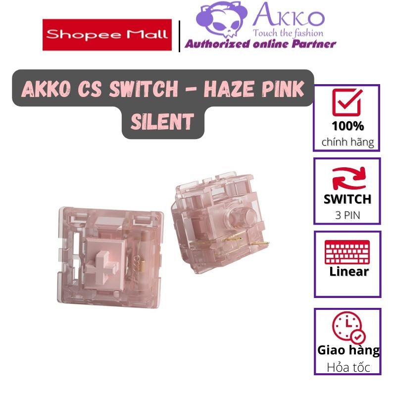 Bộ switch AKKO CS – Haze Pink (Silent switch / 45 switch) - AKKO Switch ...