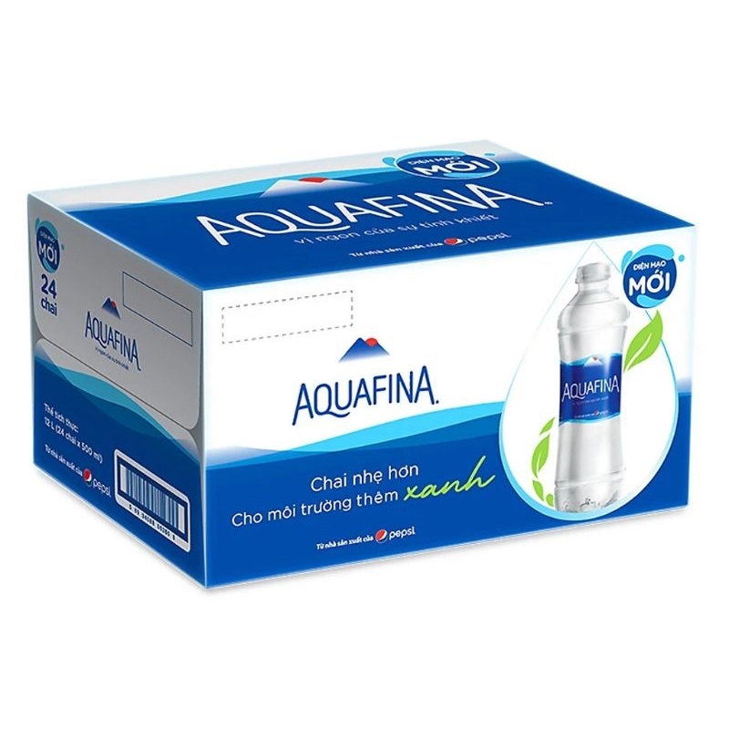 Thùng 24 chai nước tinh khiết Aquafina 500ml | Shopee Việt Nam