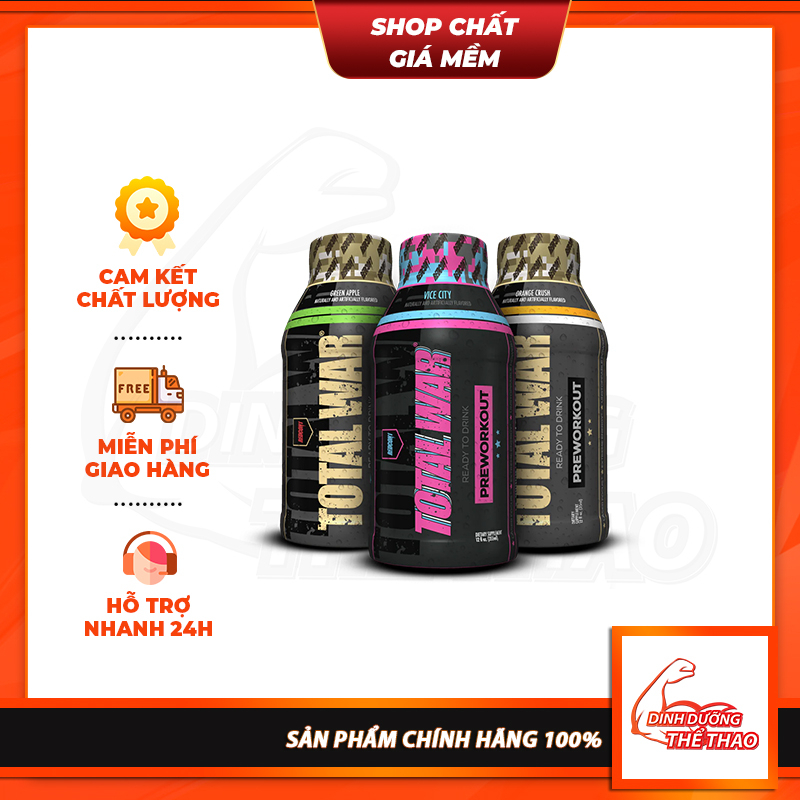 [GIÁ TỐT NHẨT] REDCON1 TOTAL WAR RTD Pre Workout Tăng Sức Mạnh Cơ Bắp ...