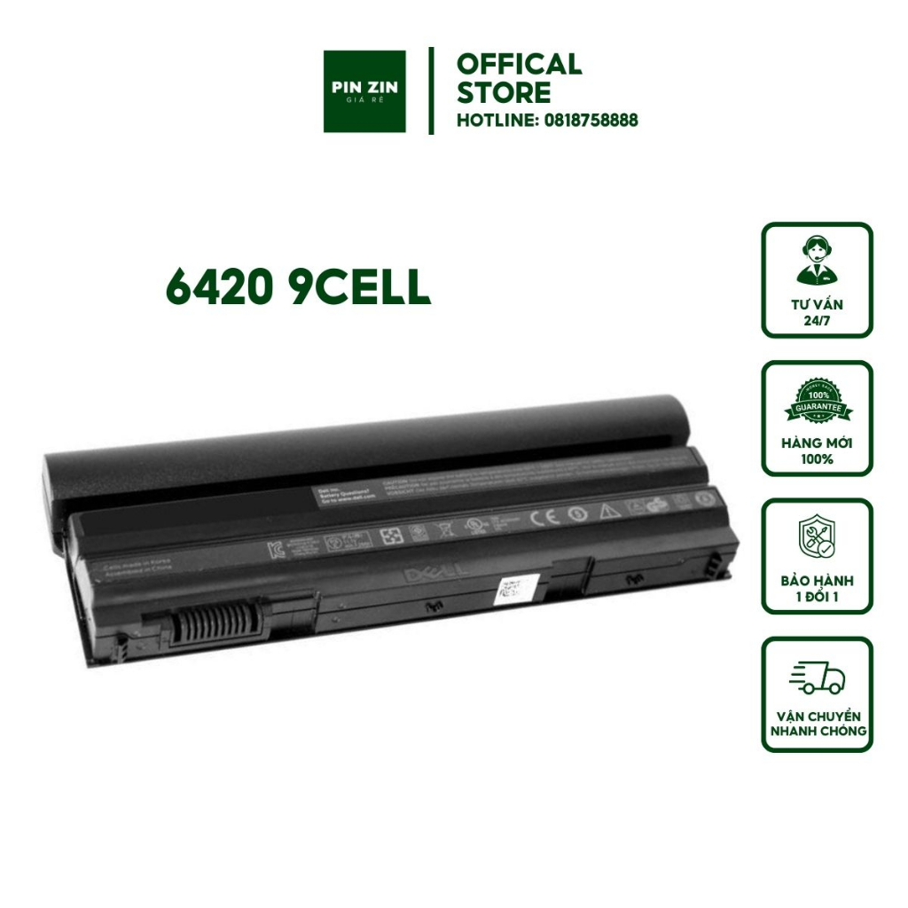 [PIN ZIN NEW ] PIN MÁY TÍNH XÁCH TAY DELL 6420 9cell ZIN | Shopee Việt Nam