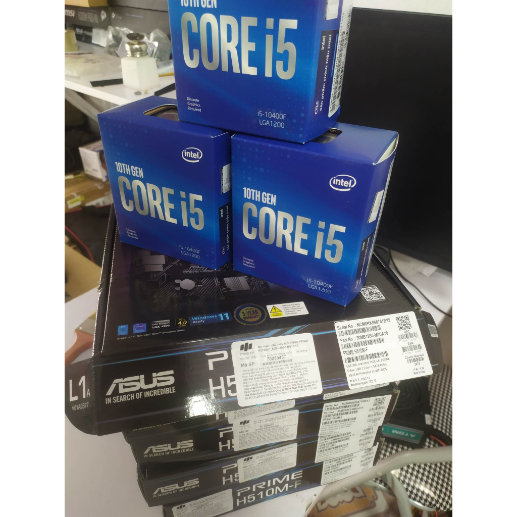 Combo Main H510 New + I5 10400F New Full Box Bảo Hành 36 Tháng | Shopee ...