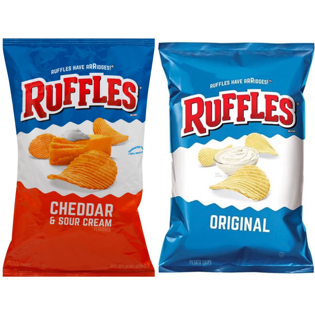 [Hàng Mỹ] Snacks Ruffles cheddar & sour cream, Original 184.2G | Shopee ...