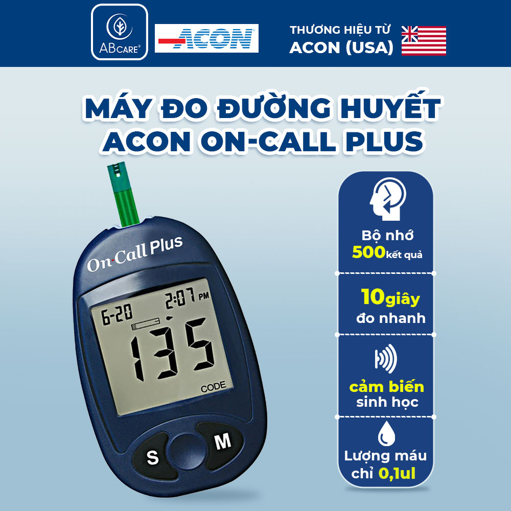 [CHÍNH HÃNG] Máy đo đường huyết ACON On Call Plus, dùng để test tiểu ...