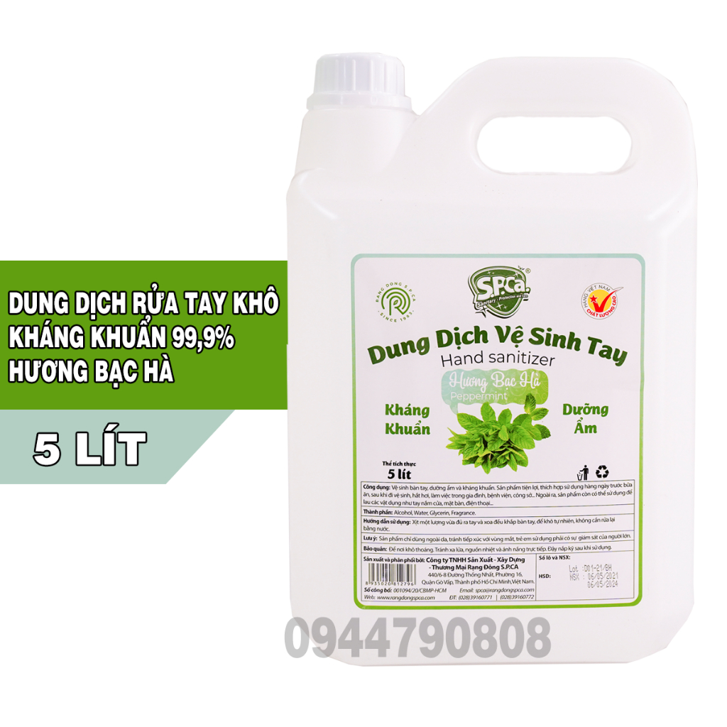 Dung dịch rửa tay khô SPCa 5 lít - tùy chọn hương | Shopee Việt Nam