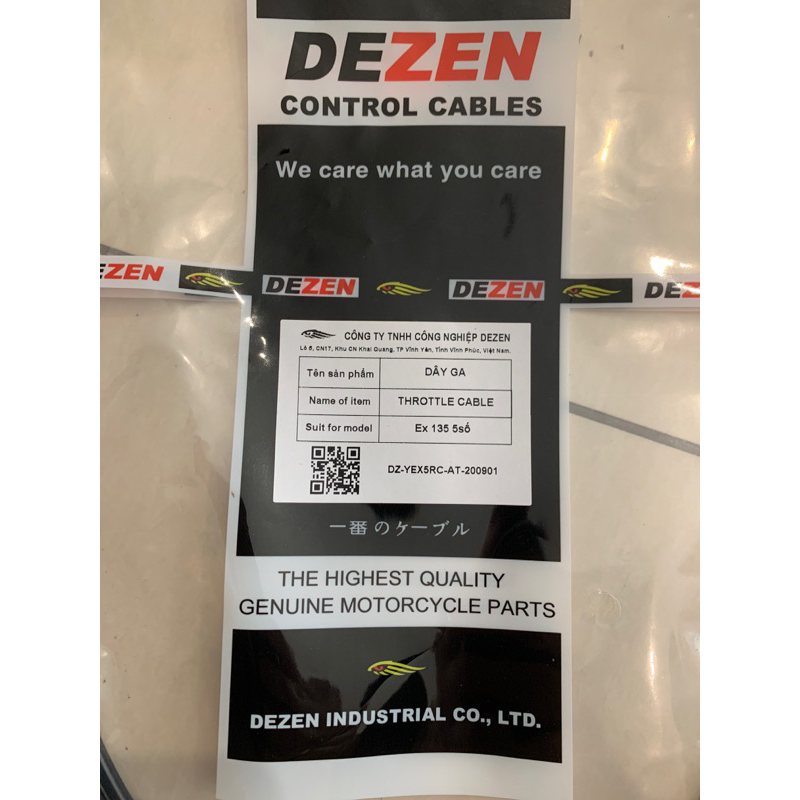 Dây ga Exciter 135 5 số Exciter 150 Dezen Đài Loan (cho xe Yamaha Ex135 ...