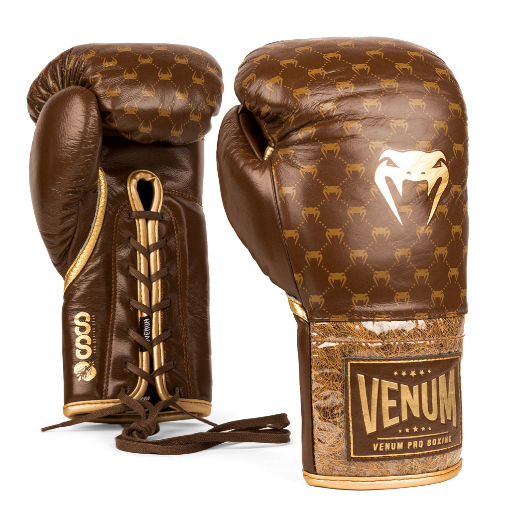 Găng Tay Boxing Venum Coco Monogram Pro Lace Up - Grizzly Brown ...