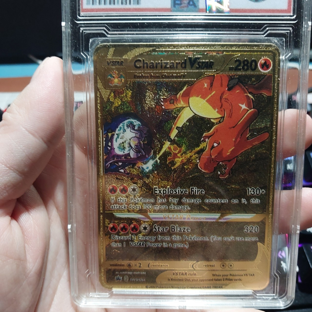 Thẻ pokemon kim loại kỹ niệm Charizard VSTAR SWSH262 Alternate Art ...