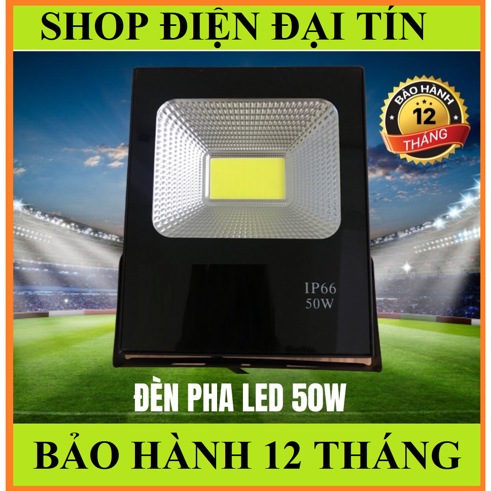 Đèn pha led 50W chuyên công trình, bảng hiệu lắp đặt ngoài trời chống ...