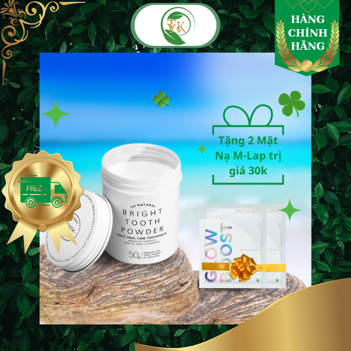 Bột trắng răng Hàn Quốc BRIGHT TOOTH POWDER SO'NATURAL 50gr | Shopee ...