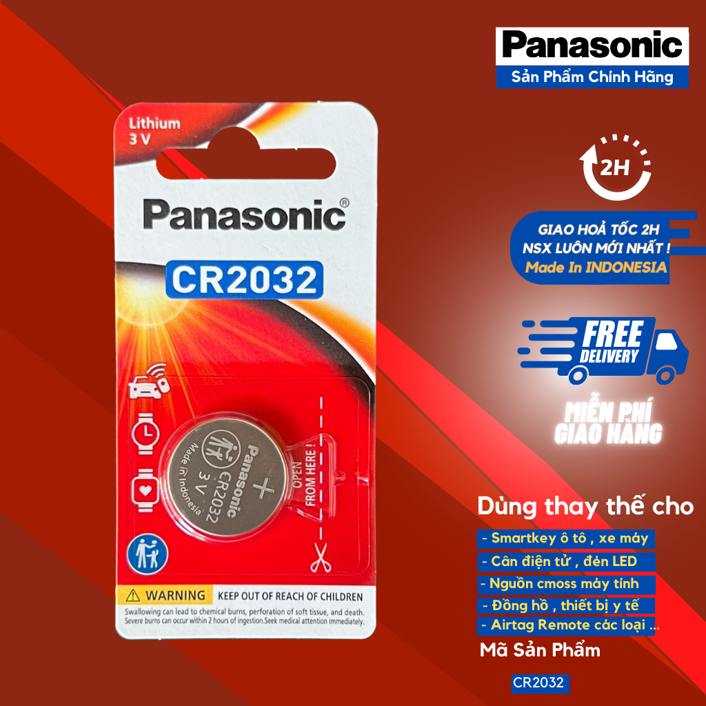 Pin CR2032 Panasonic , Maxell Siêu Bền 3V Cao Cấp Chính Hãng - Vỉ 1 ...