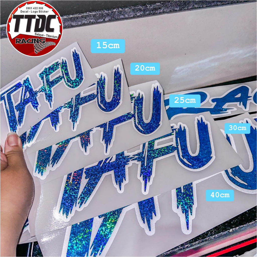 [ Giá 1 Tem ] Tem Sticker Phản Quang Kim cương Xanh Tafu đủ kích thước 🏻🚗 | Shopee Việt Nam