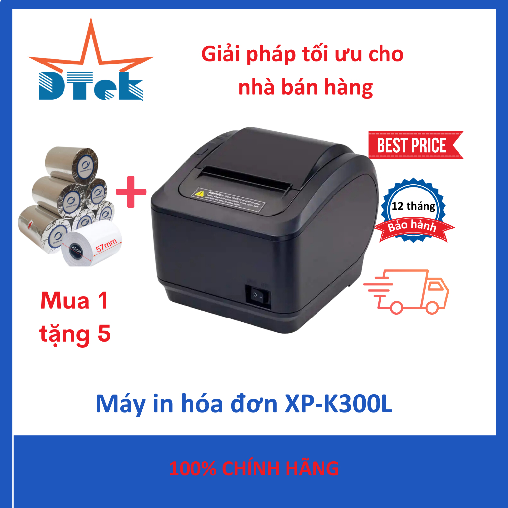 Máy in hóa đơn XP-K300L Dtek Xprinter | Shopee Việt Nam