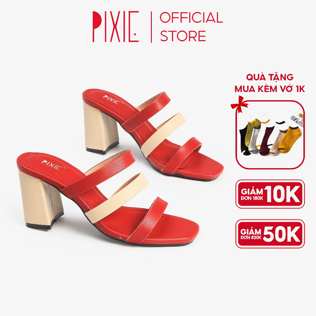 Guốc Cao Gót 7cm Quai Mảnh Phối Màu H092 Pixie | Shopee Việt Nam