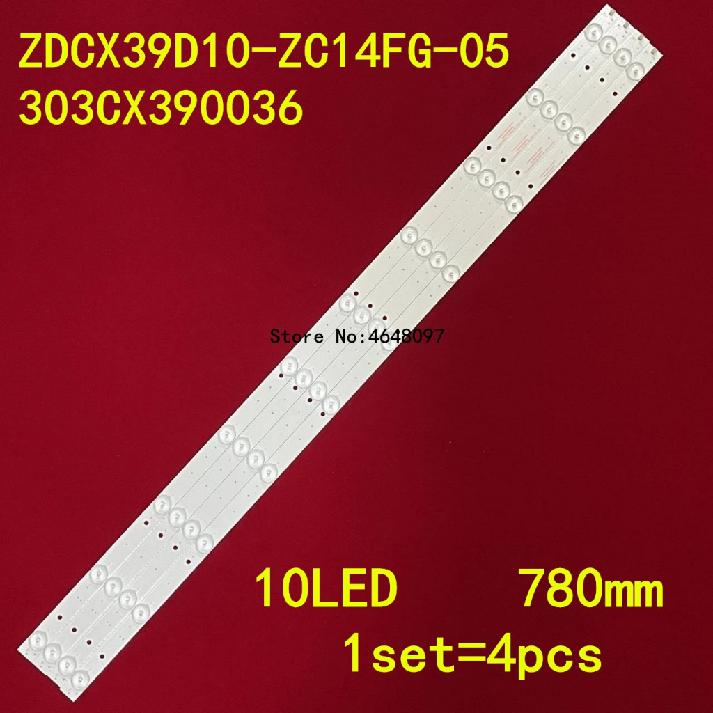 ZDCX39D10-ZC14FG-05 Bộ led 4 thanh 10 bóng 3v dài 780mm cho tivi 40inch ...